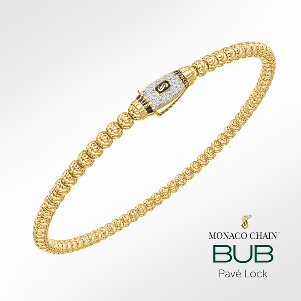 Women's Bracelet - Monaco Chain BUB Pavé Lock | Oro Monaco