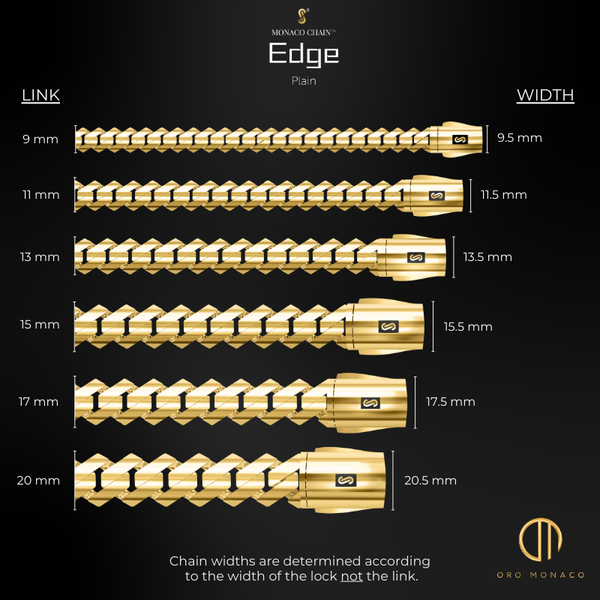 Men's Bracelet - Monaco Chain EDGE Plain | Oro Monaco