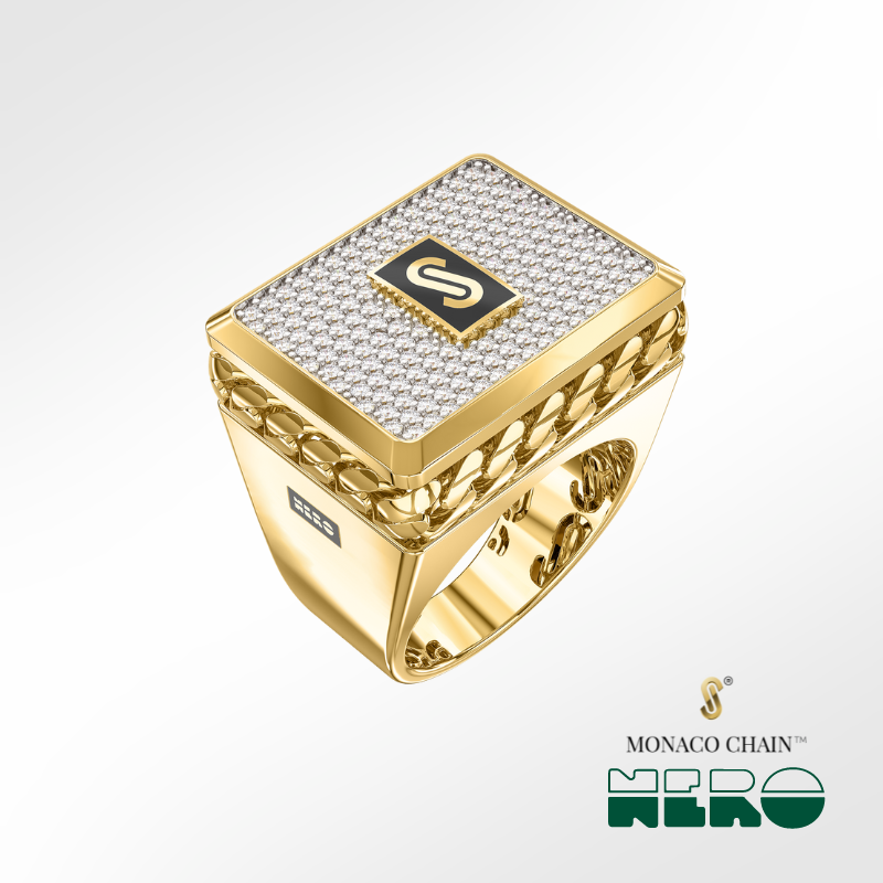 Men's Ring - Monaco Chain NERO 1 | Oro Monaco