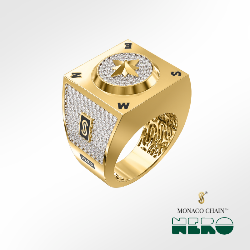 Men's Ring - Monaco Chain NERO 3 | Oro Monaco