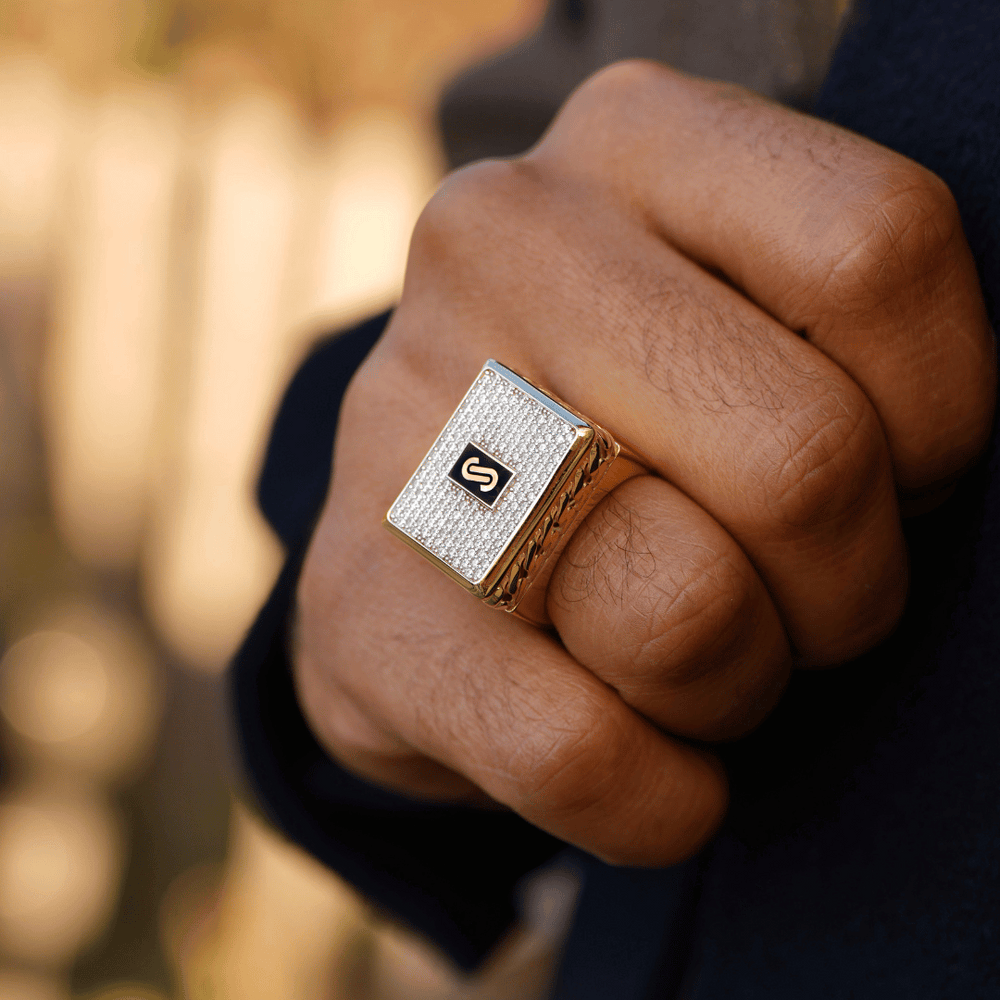 Men's Ring - Monaco Chain NERO 1 | Oro Monaco