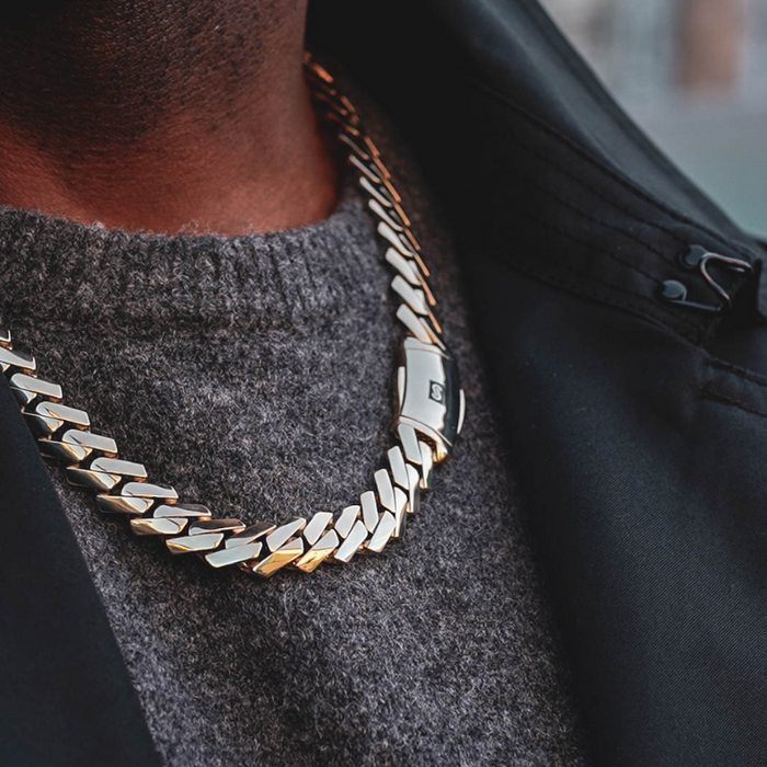 Men's Necklace - Monaco Chain EDGE Plain | Oro Monaco