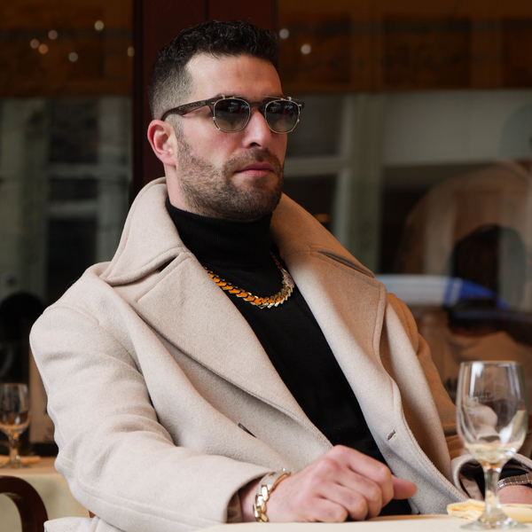 Men's Necklace - Monaco Chain EDGE Pavé Lock