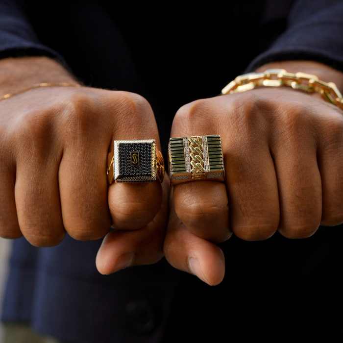 Men's Ring - Monaco Chain NERO 2 | Oro Monaco