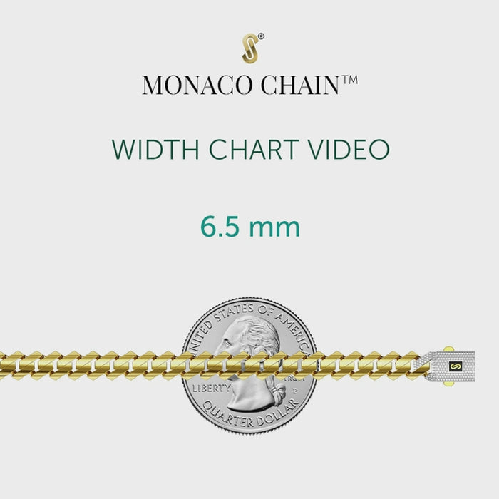 Men's Necklace - Monaco Chain EDGE Pavé Lock